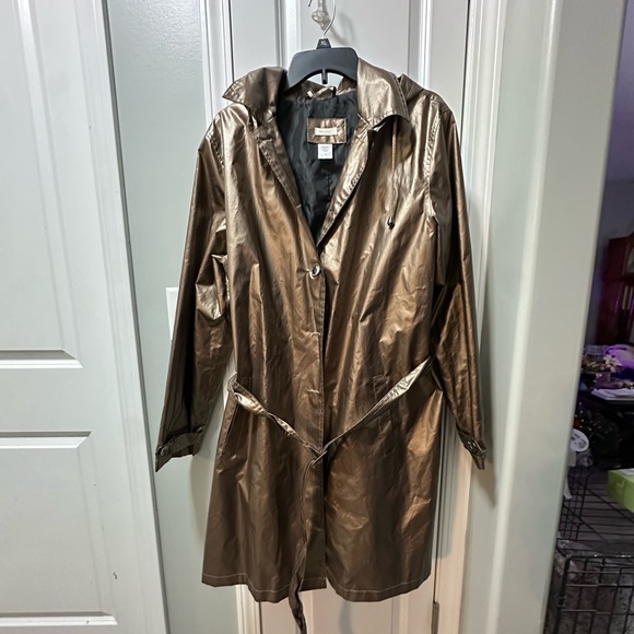 Michael Kors | Jackets & Coats | Metallic Brown Womens Raincoat | Poshmark